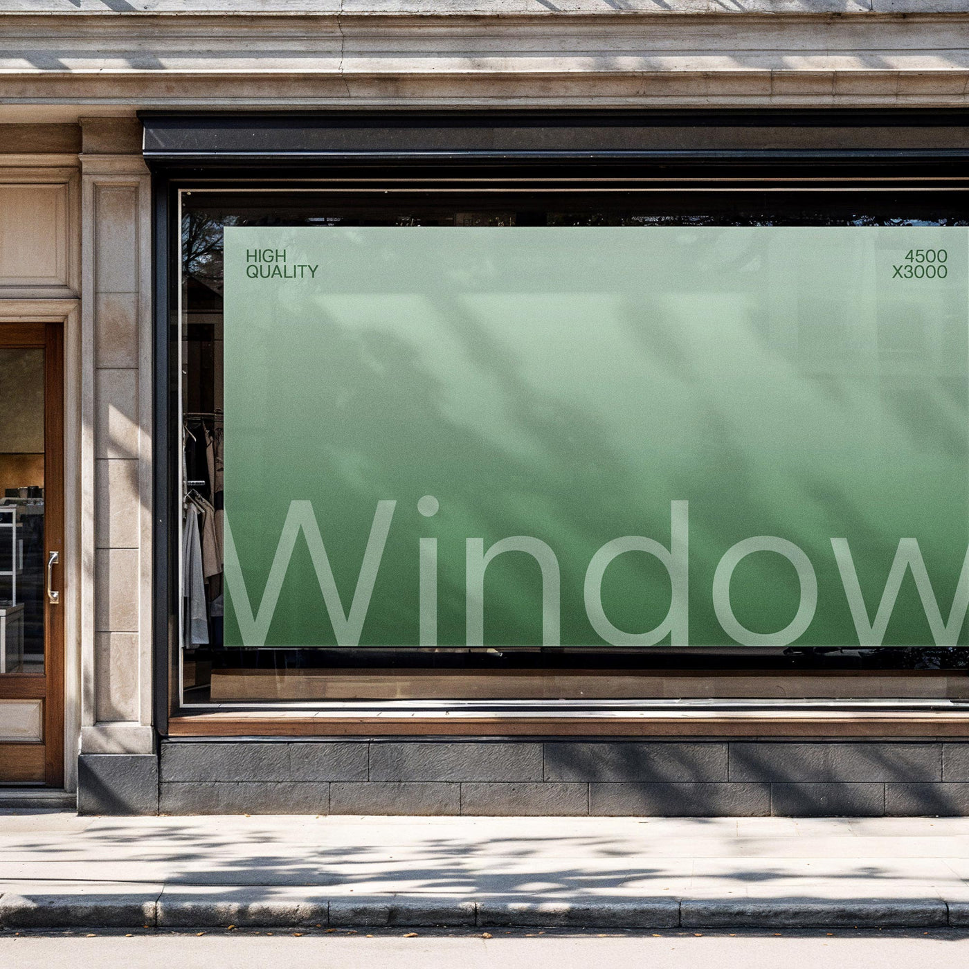 Shop Window Banner Mockup by Pixelbuddha
