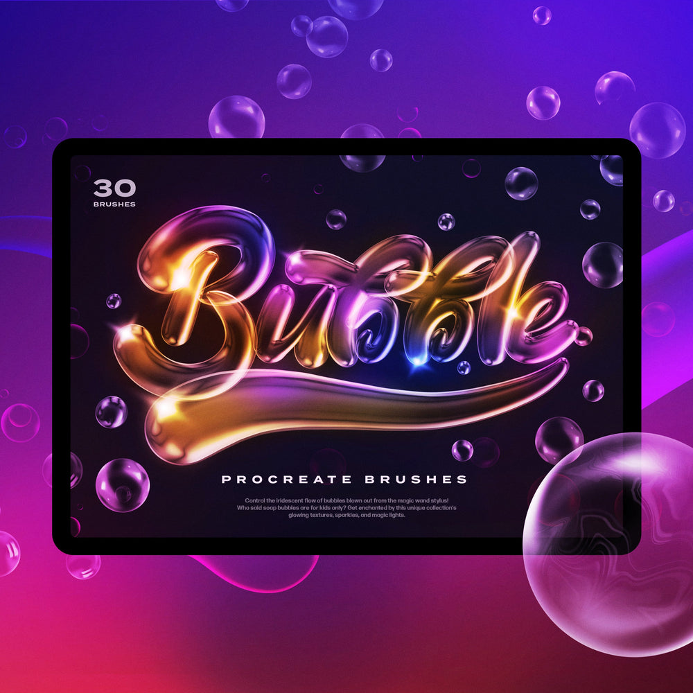 Soap Bubble Procreate Brushes by Pixelbuddha