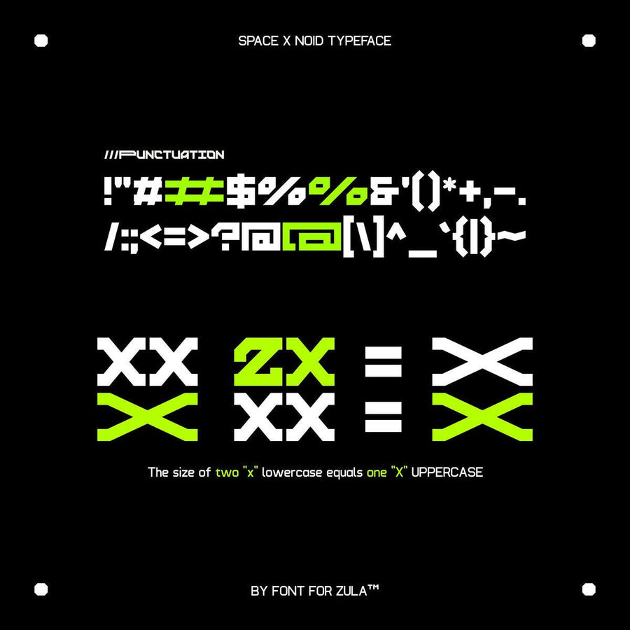 Space X Noid Typeface by Font For Zula™