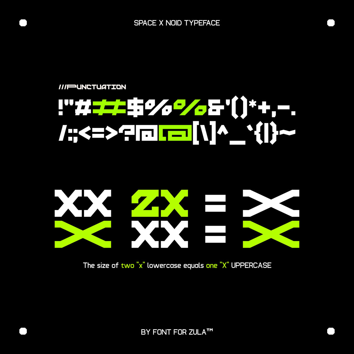Space X Noid Typeface by Font For Zula™