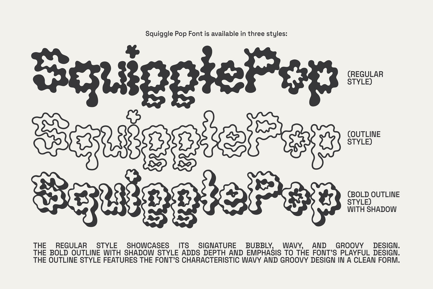 Squiggle Pop Font - Fun Display Typeface by Softulka