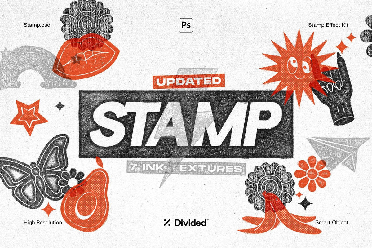 Stamp Kit (7 Ink Textures) by Divided.co