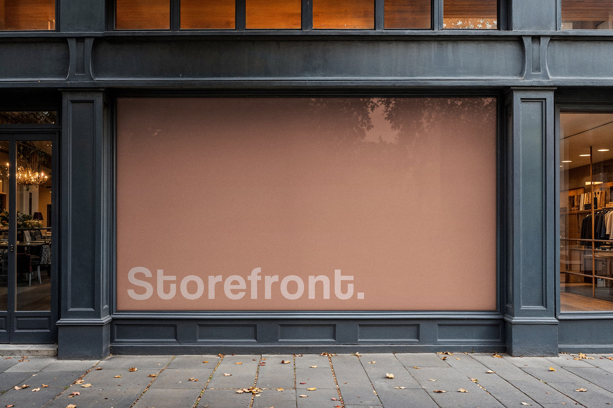Storefront Window Banner Mockup by Pixelbuddha