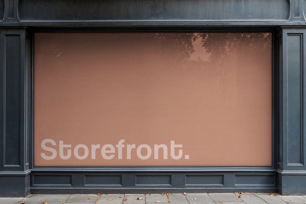 Storefront Window Banner Mockup by Pixelbuddha