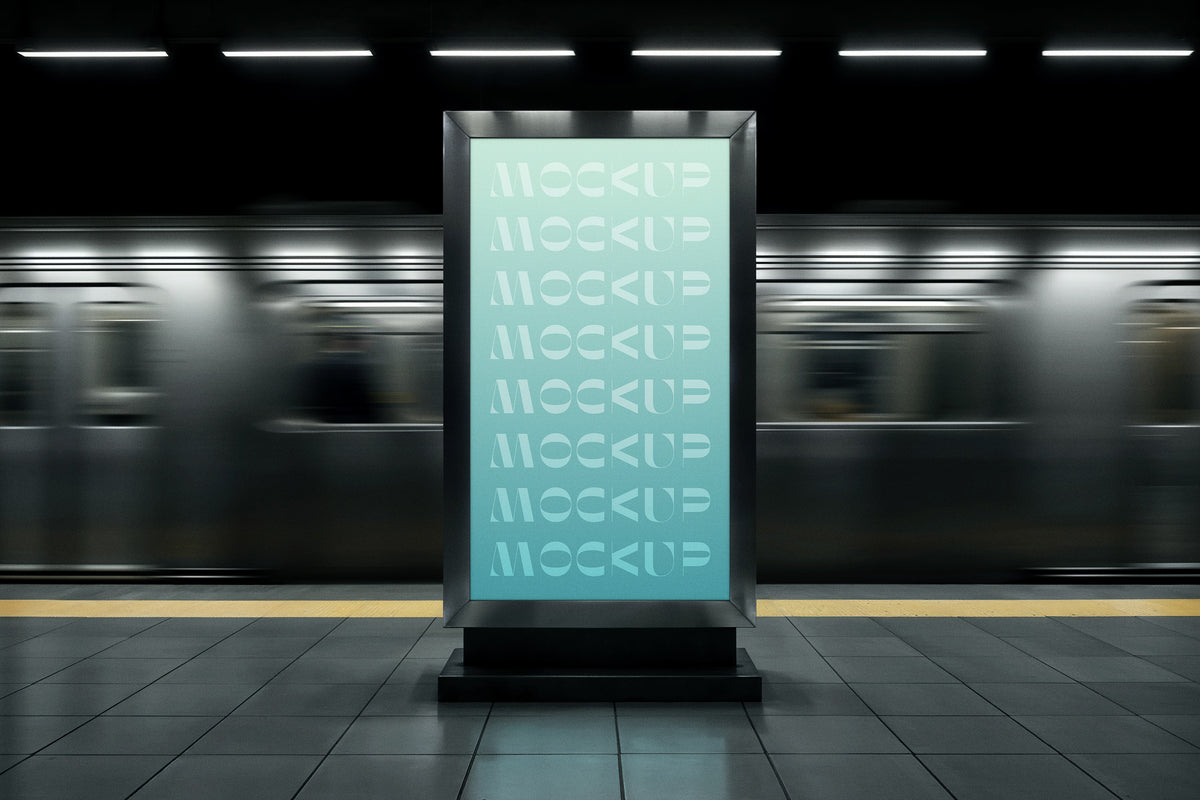 Subway Digital Signage Mockup by Pixelbuddha
