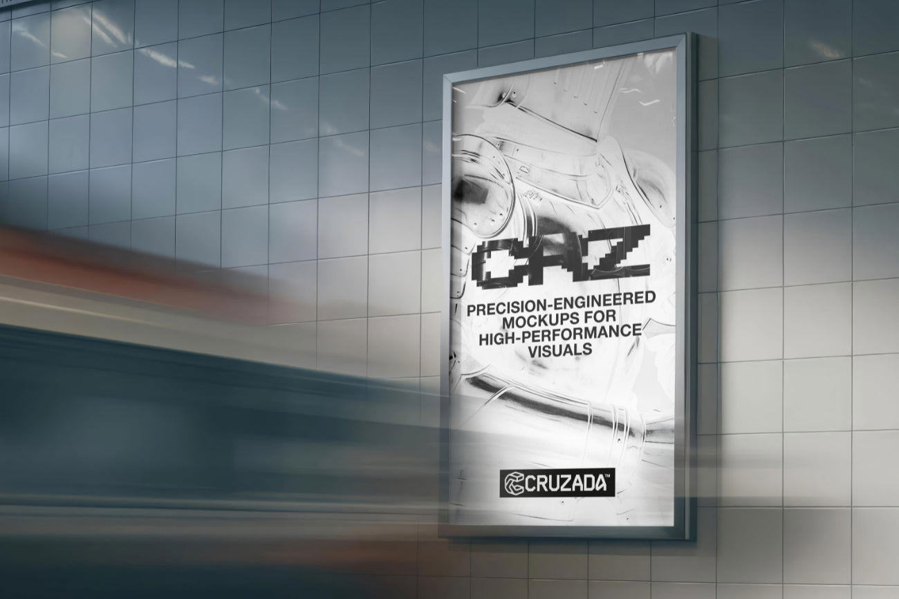 Subway Poster Mockup by Cruzada Supply