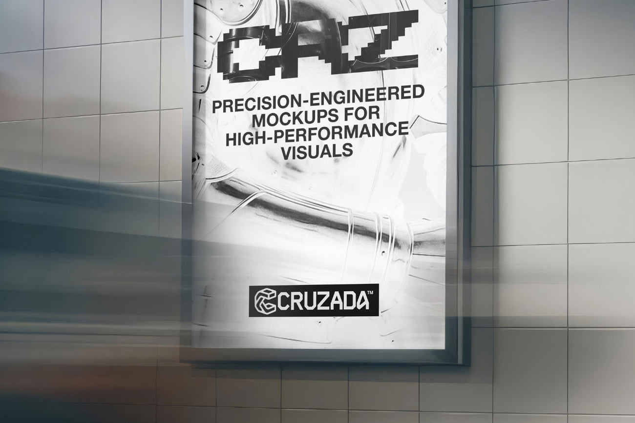 Subway Poster Mockup by Cruzada Supply