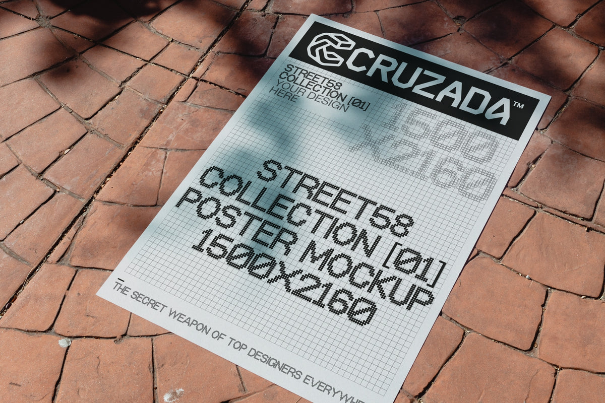 Sunlit Pavement Poster Mockup by Cruzada Supply