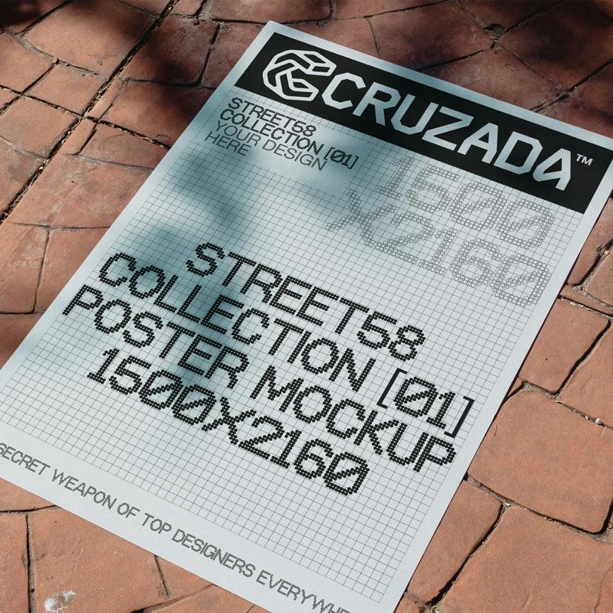 Sunlit Pavement Poster Mockup by Cruzada Supply