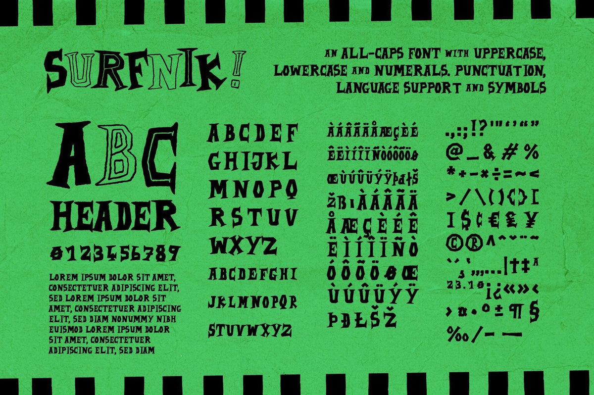 Surfnik - A Hand-Made Vintage Surf and Beatnik Font by Wingsart Studio