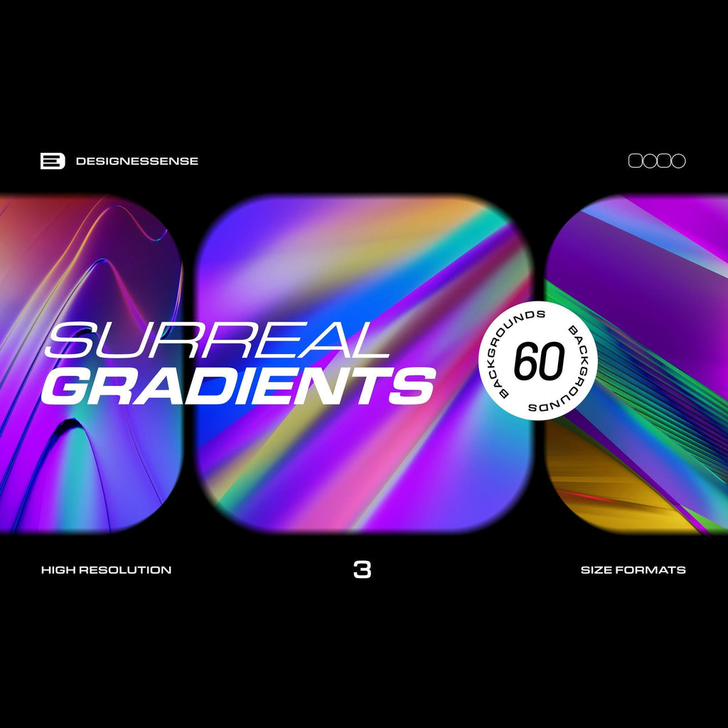 Surreal Gradients - 60 Backgrounds by Designessense