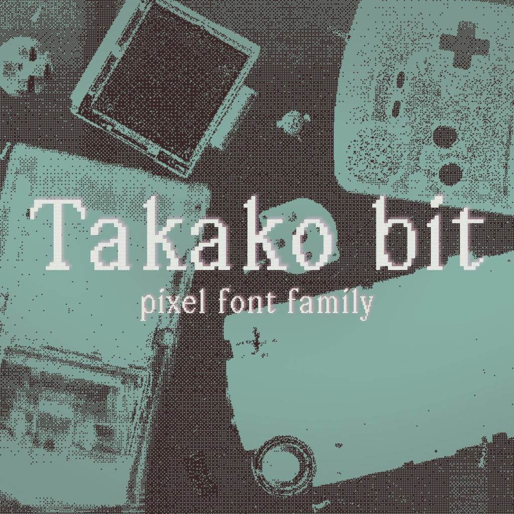 Takako bit - Pixel serif font family by Gianluca_Bergo