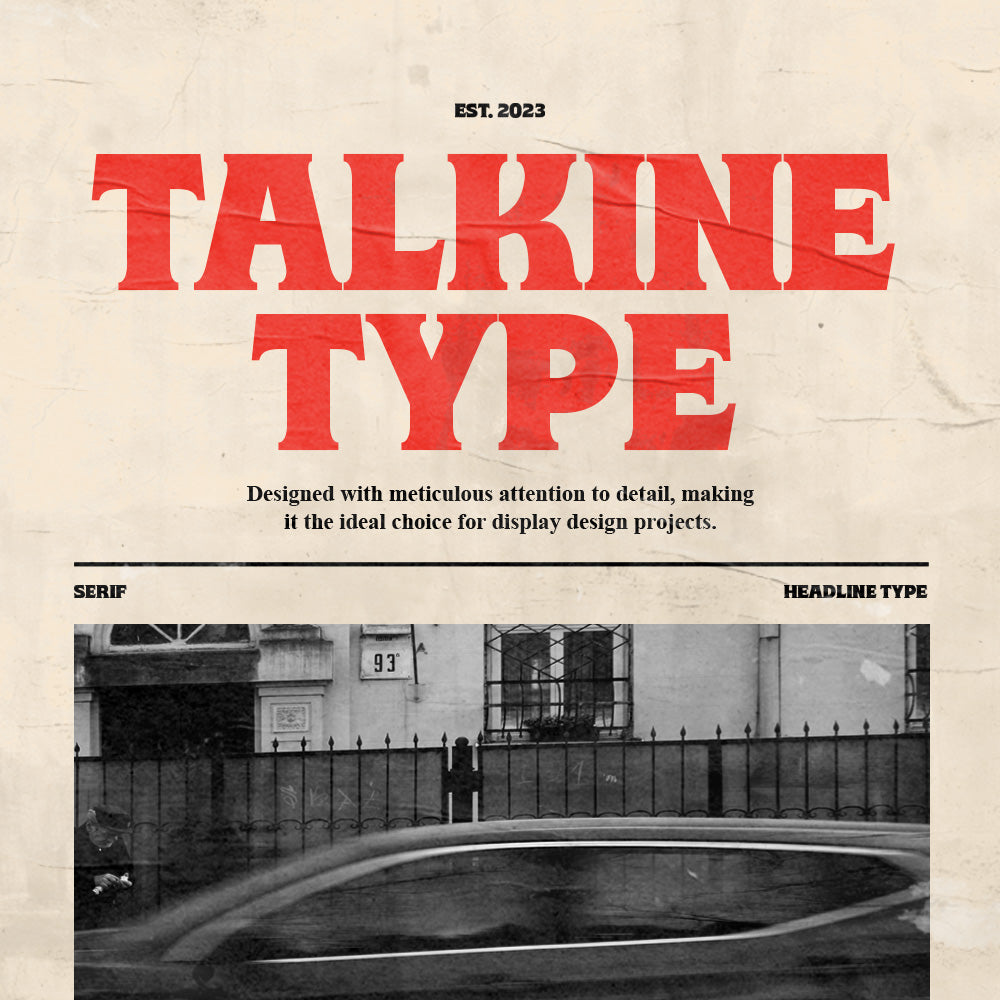 Talkine - Bold Headline Font by Sarid Ezra