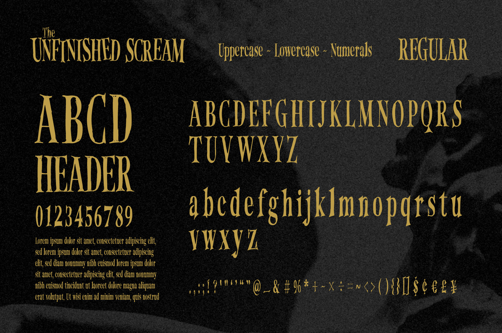 The Unfinished Scream - A Gothic Serif (Free Download) by Wingsart Studio