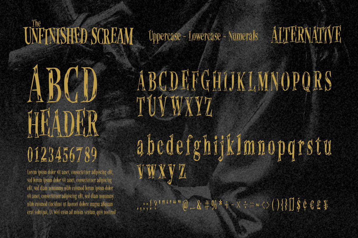 The Unfinished Scream - A Gothic Serif (Free Download) by Wingsart Studio