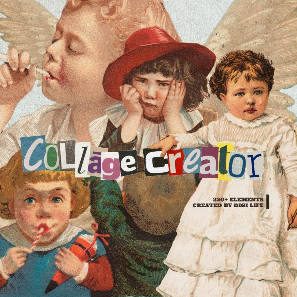 The Vintage Collage Creator - Childhood Memories by Digi Life