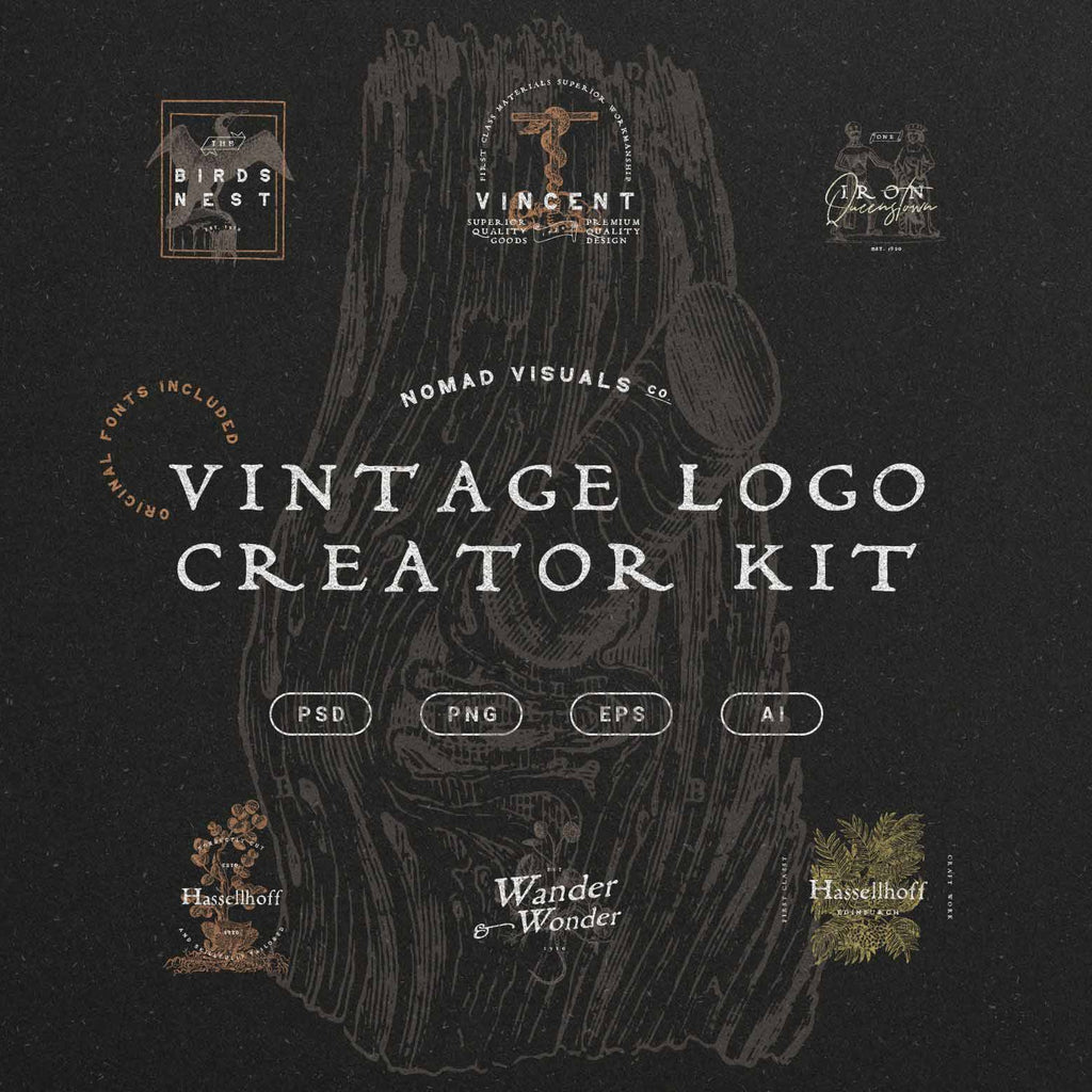 Vintage Logo Creator Kit by Nomad Visuals