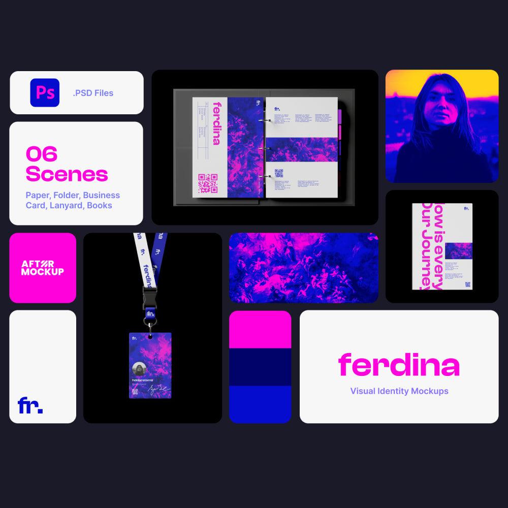 Visual Identity Mockup Ferdina by Aftermockup