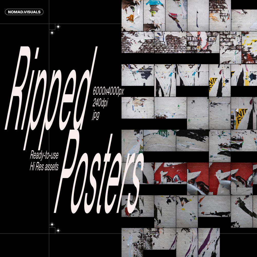 Walls of Berlin Torn Paper Textures by Nomad Visuals