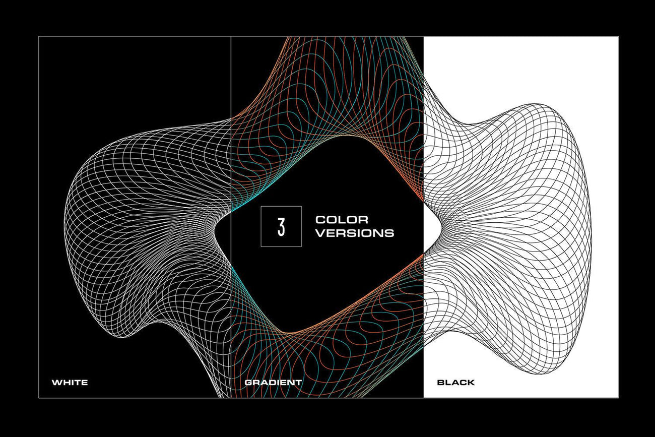 Wave Lines - 100 Vector Shapes by Designessense