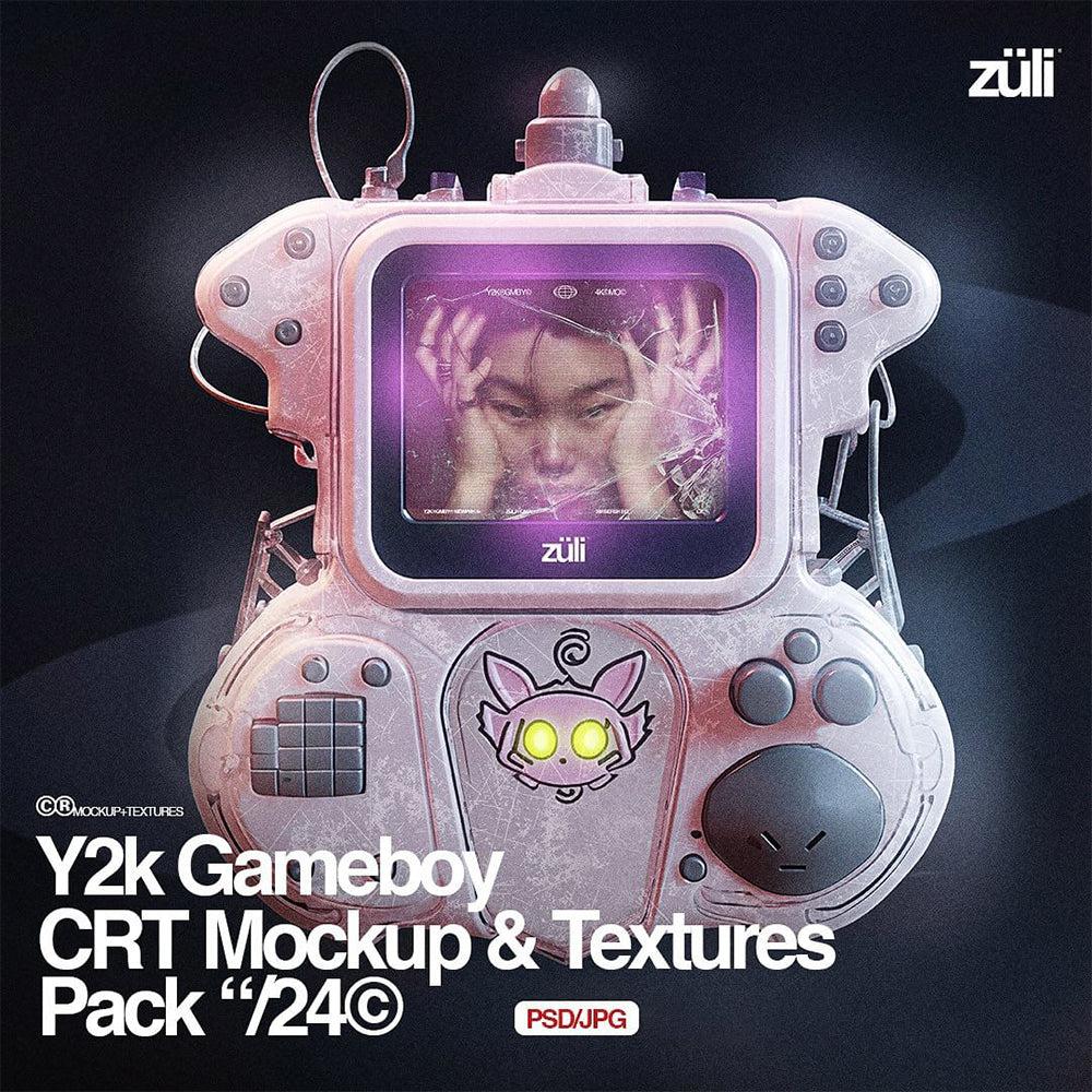 Y2k Gameboy Mockup & CRT Textures Pack by Züli