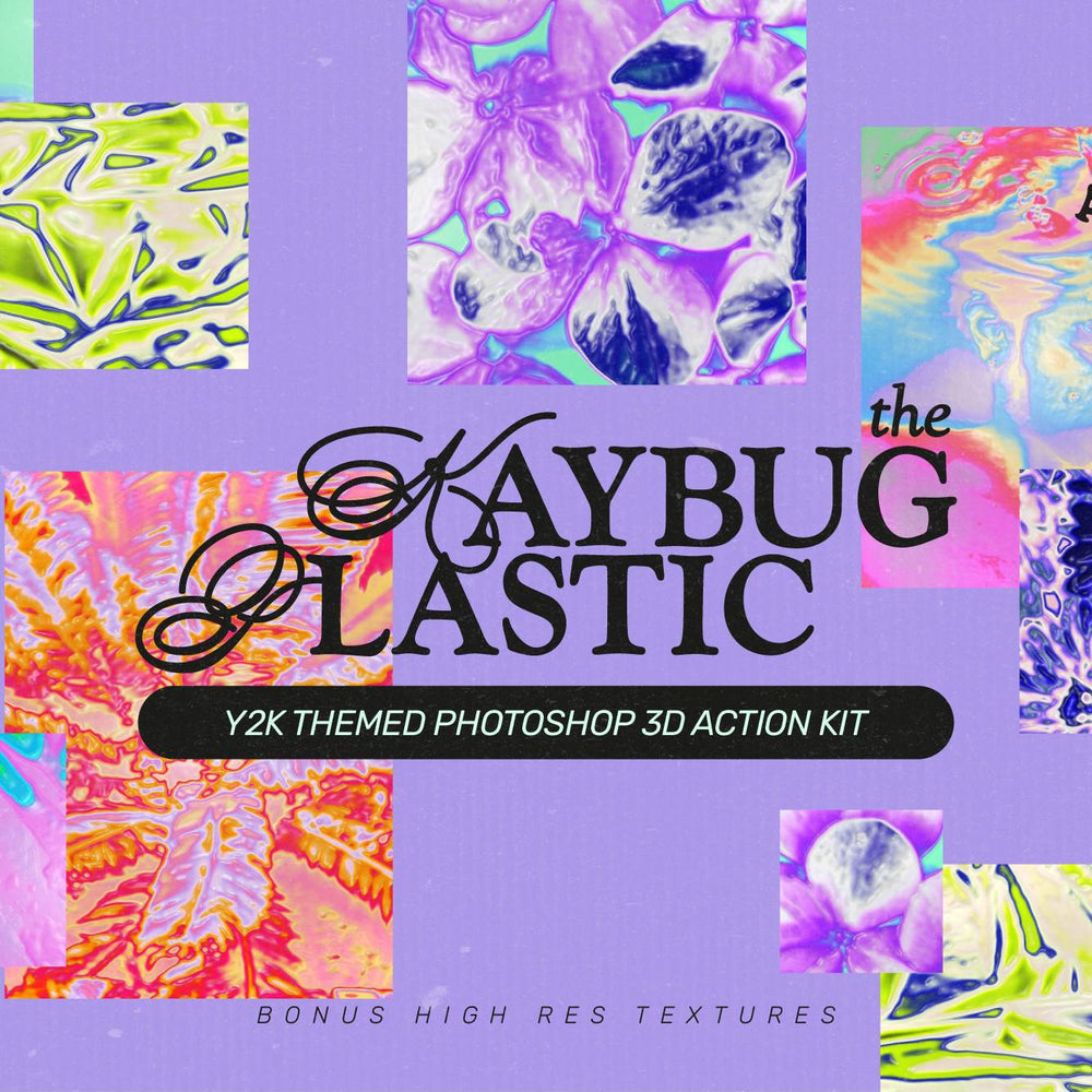 Y2K Textures PSD Action Kit + Bonus by angelainthefields