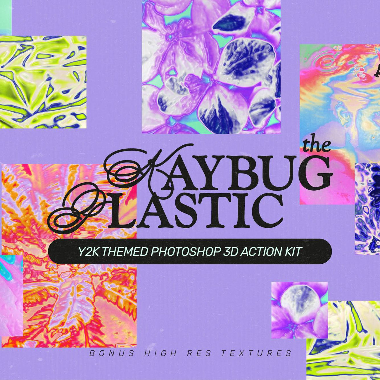 Y2K Textures PSD Action Kit + Bonus by angelainthefields