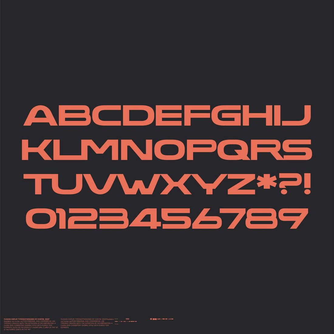 YUGEAN Typeface by HVNTER