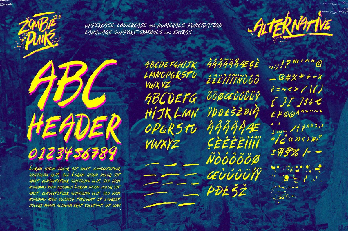 Zombie Punks: Retro 80s Horror Font by Wingsart Studio