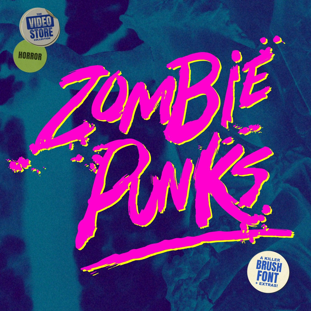 Zombie Punks: Retro 80s Horror Font by Wingsart Studio